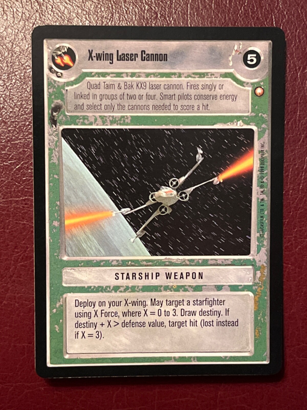 Star Wars CCG X-wing Laser Cannon Special Edition Decipher SWCCG NEAR ...