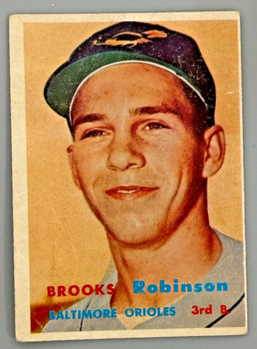 1957 Topps #328 Brooks Robinson rookie card - crease | eBay