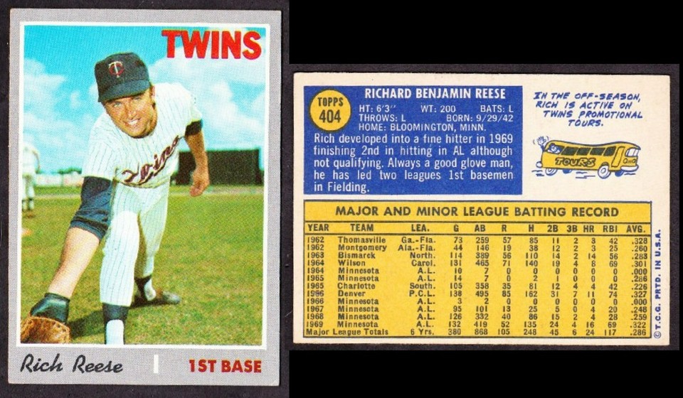 1970 Topps MLB baseball single cards (#400- #720) most in great ...