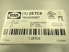 RIB TR50VA001 Transformer T-201-1 E197146 50VA PRIM Black 120V SEC ...