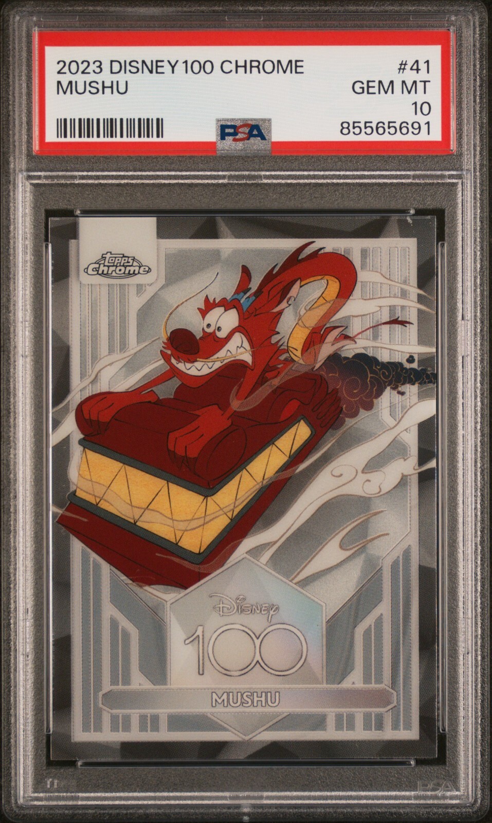 2023 Topps Chrome Disney 100 Mushu PSA 10 Disney100 Mulan | eBay