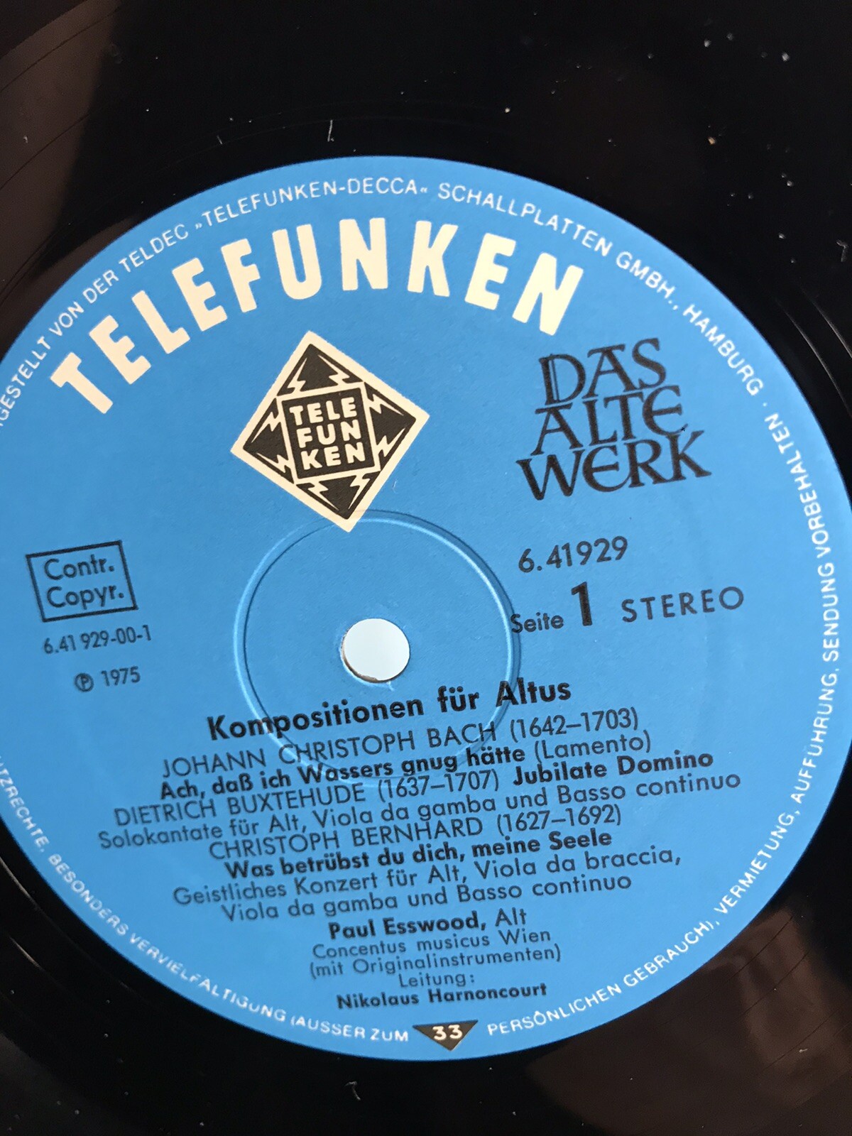 Kompositionen Fur Altus Telefunken Das Alte Werk Vinyl Record Paul ...