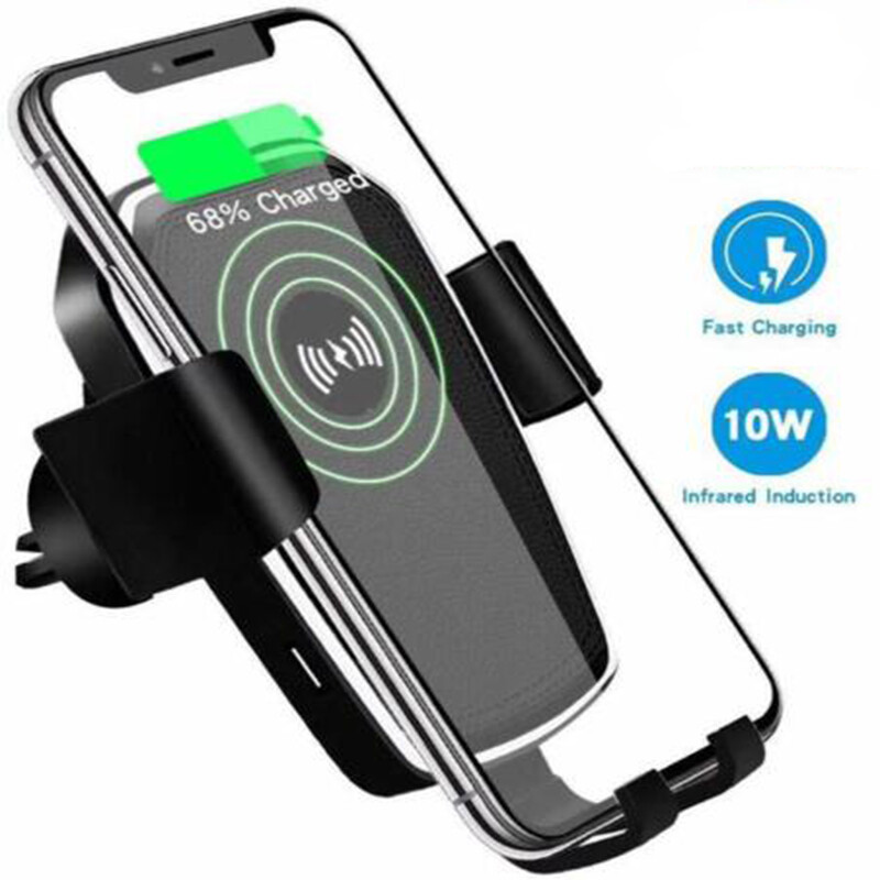 Wireless Fast Charging Car Charger Mount Holder Stand 2 in 1 For Cell ...