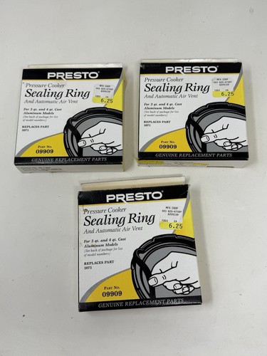 09909 - Sealing Ring Gasket for Presto Pressure Cooking Lot Of 3 | eBay