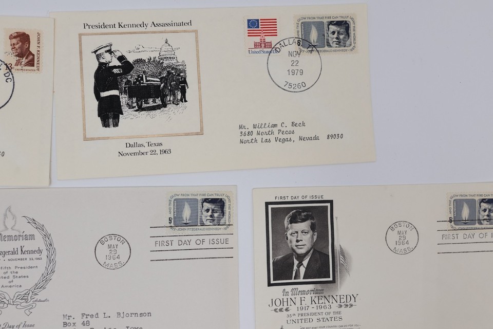 JFK FDC MEMORIAL COVERS JACKIE KENNEDY WHITE HOUSE THANK YOU SIGNED ...