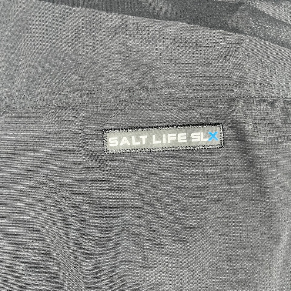 Salt Life Venture Utility Vest Small Black SLX Full Zip Performance ...