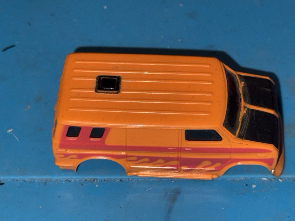 AFX Aurora Orange Black Red Van Body Only | eBay