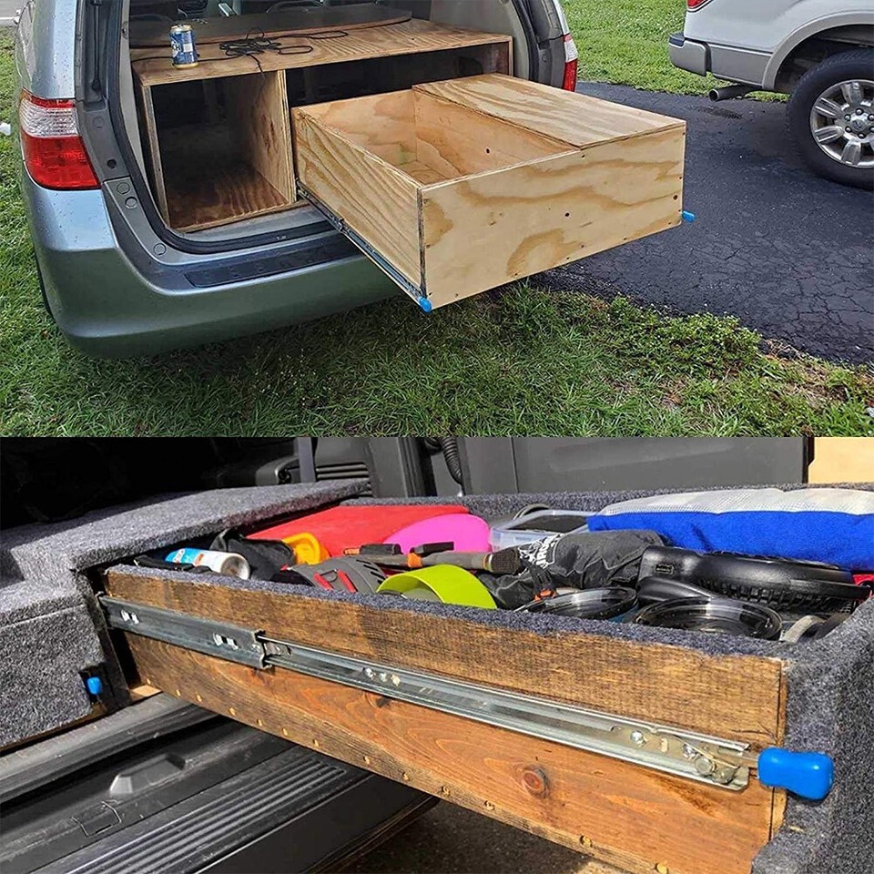 Locking Drawer Slides 125KG Heavy Duty Runners Trailer 2000mm Draw ...