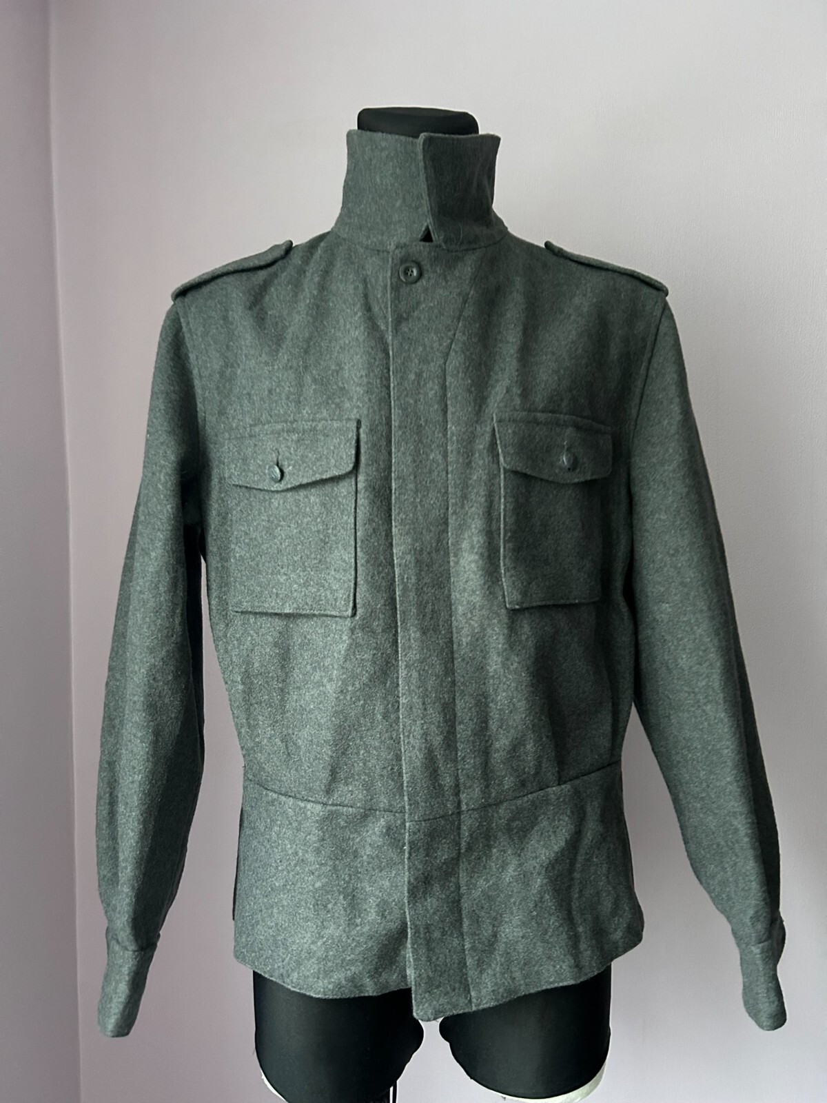 Valtion Pukutehdas Finnish style Military Jacket Gray… - Gem