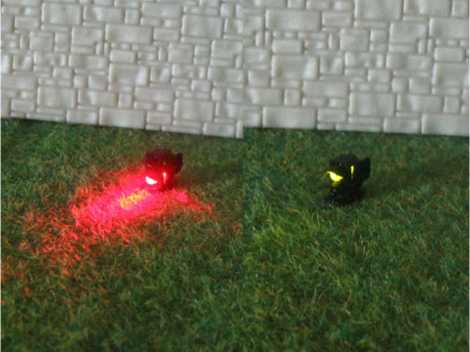 5 x N scale Dwarf Block Signals LED made model railroad 2 aspects Green ...