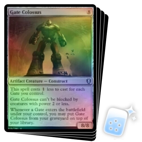 FOIL GATE COLOSSUS X4 Commander Legends: Battle For Baldur's Gate Magic ...