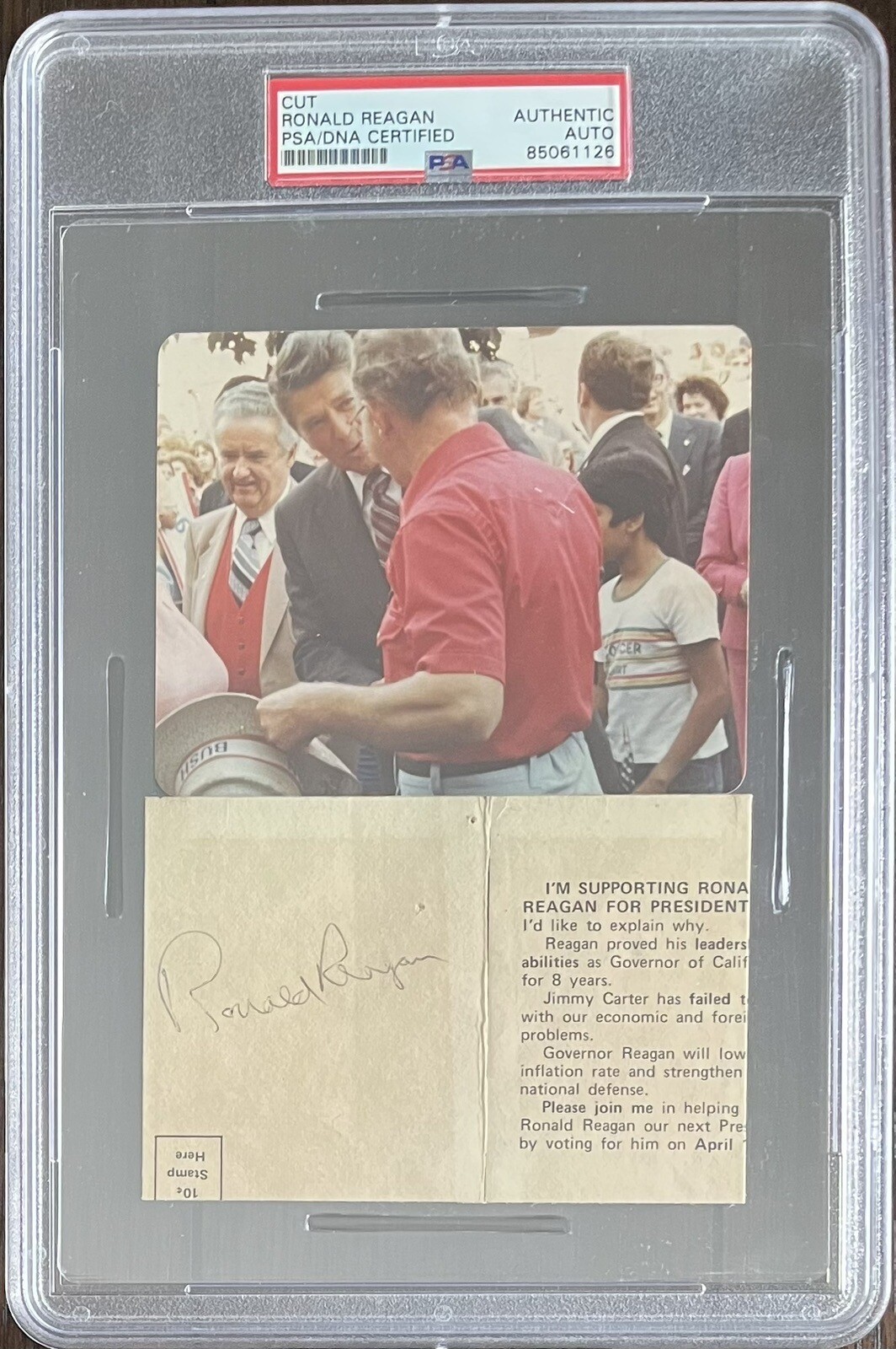 RONALD REAGAN Signed Autograph 5x7 Cut & Original Photo PSA DNA ...