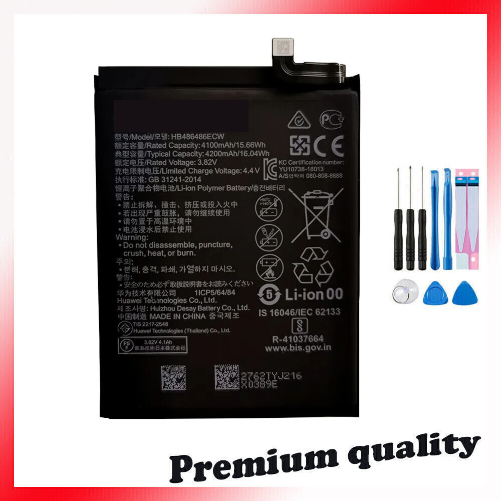 Battery For Huawei P30 Pro HB486486ECW 4200mAh Internal Replacement ...