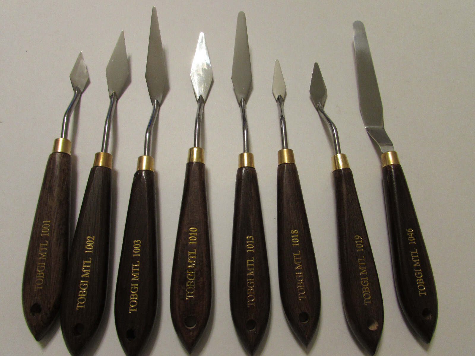 Set of 8pcs --Artists painting Spatula Palette Knifes With Wooden ...