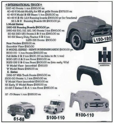 50-52 International Model L SHOWCARS Running Boards (FM217) | eBay