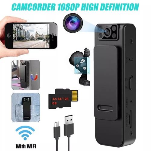2024 NEW HD 1080P Noise Reduction Camera Portable Wearable Night Vision ...
