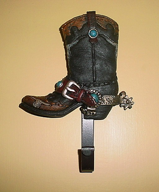 #1 - Western Cowboy Boot Hook - Wall Coat, Towel Hanger with spurs | eBay