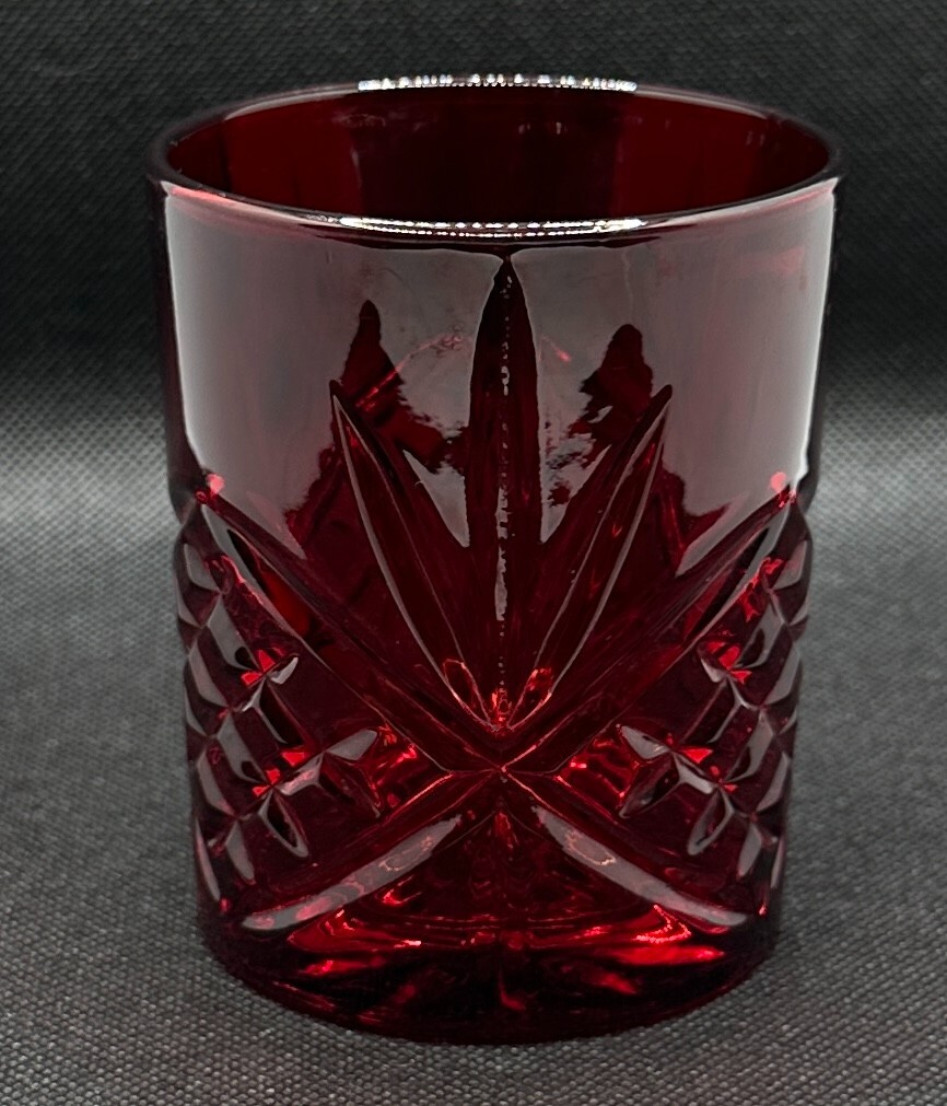 Godinger Dublin Crystal Double Old Fashion Red Crystal Cut Glass ...