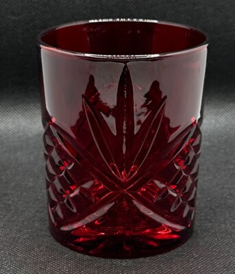 Godinger Dublin Crystal Double Old Fashion Red Crystal Cut Glass ...
