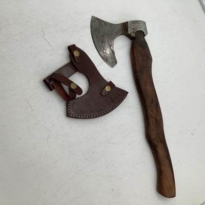 Custom Handmade Forged Damascus Steel Tomahawk, Hatchet Axe, Integral ...