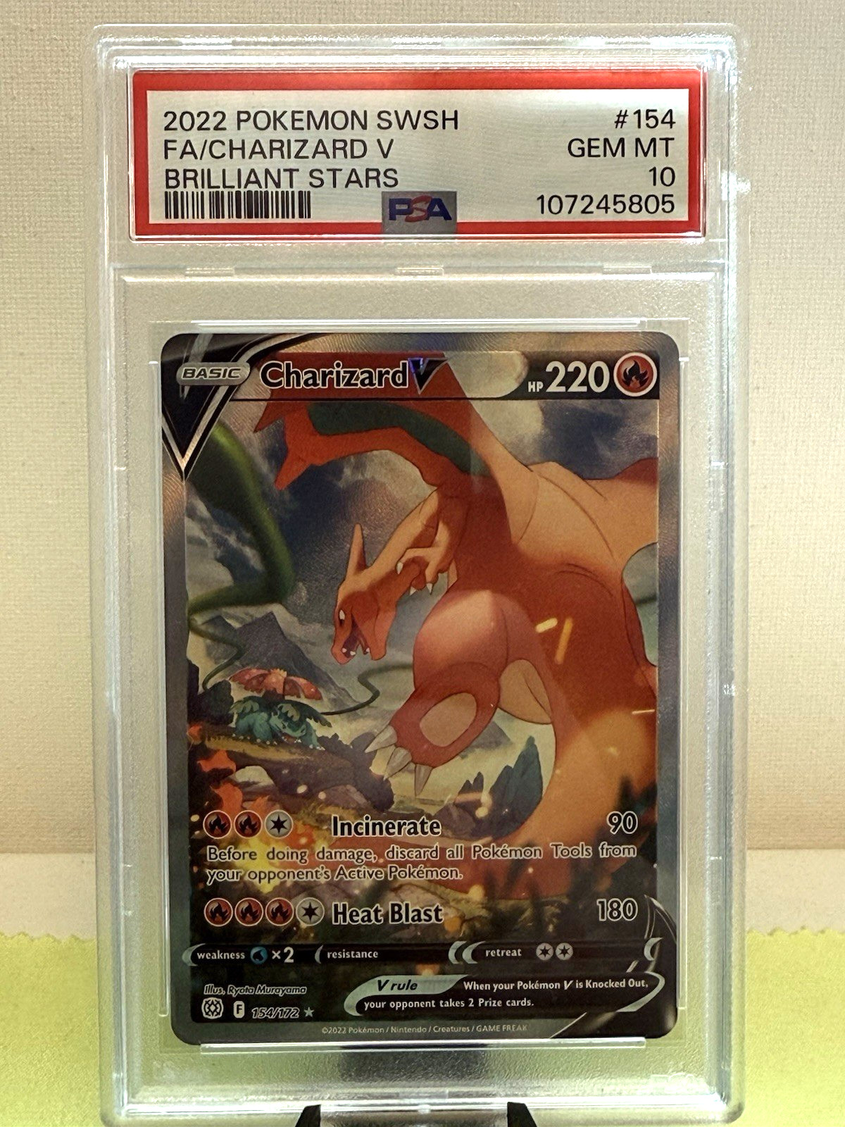 Charizard V 2022 Sword & Shield: Brilliant Stars #154/172 Holo ...