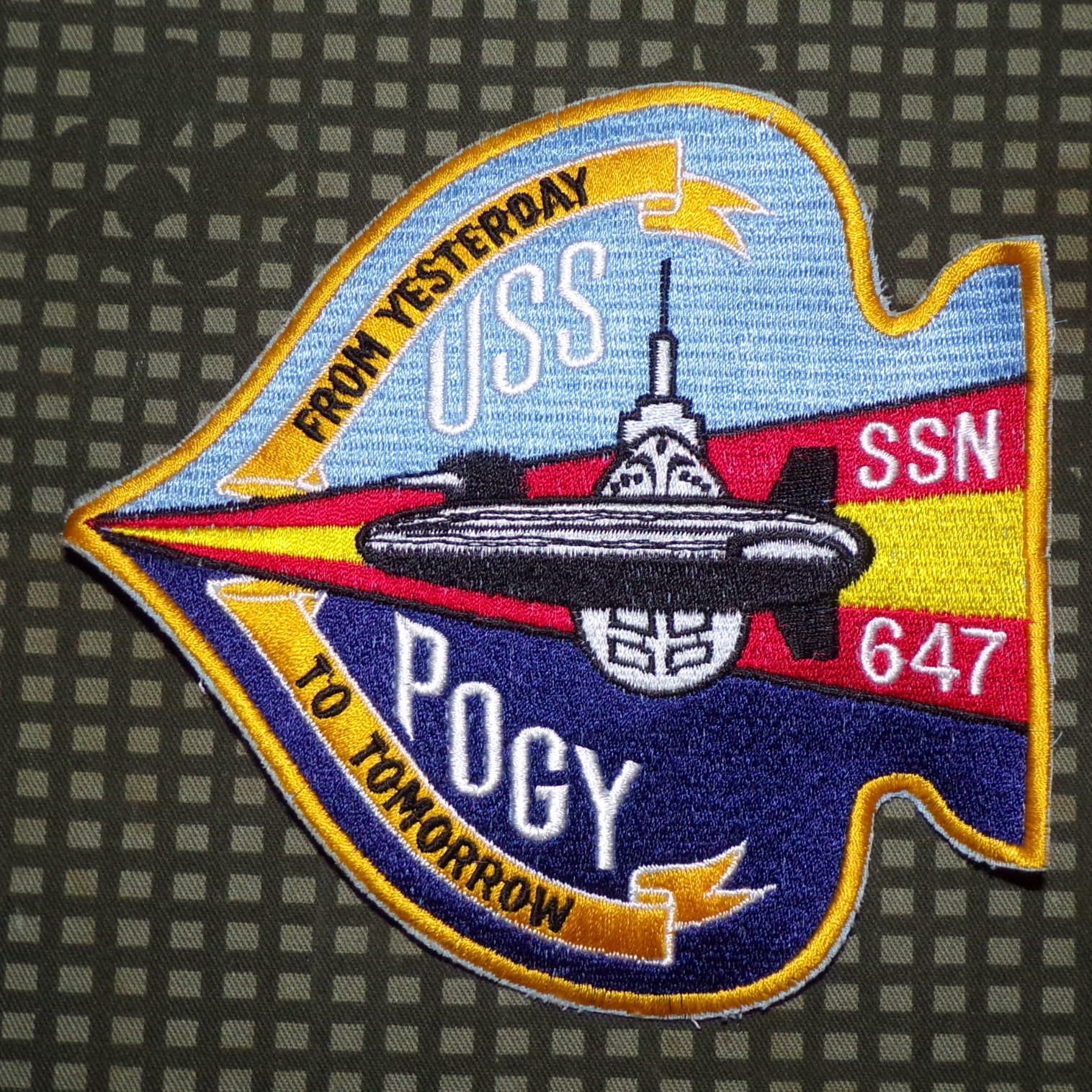 US Navy USS Pogy SSN 647 Submarine Embroidered Full Color Patch | eBay