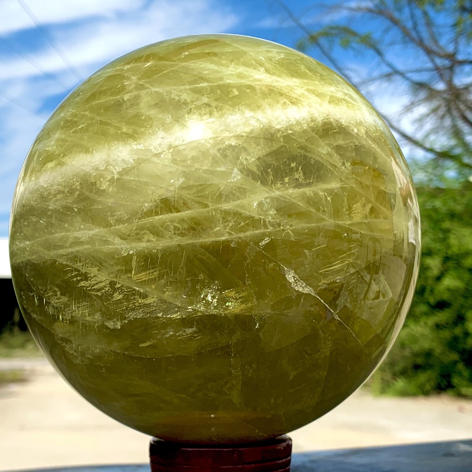 11.66LB Natural Yellow crystal ball Quartz Citrine sphere Mineral ...