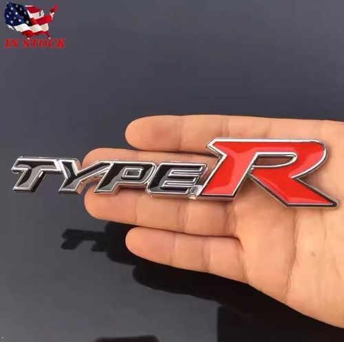 Chrome Black Red For Accord Civic Type R Racing Sport Emblem Badge ...
