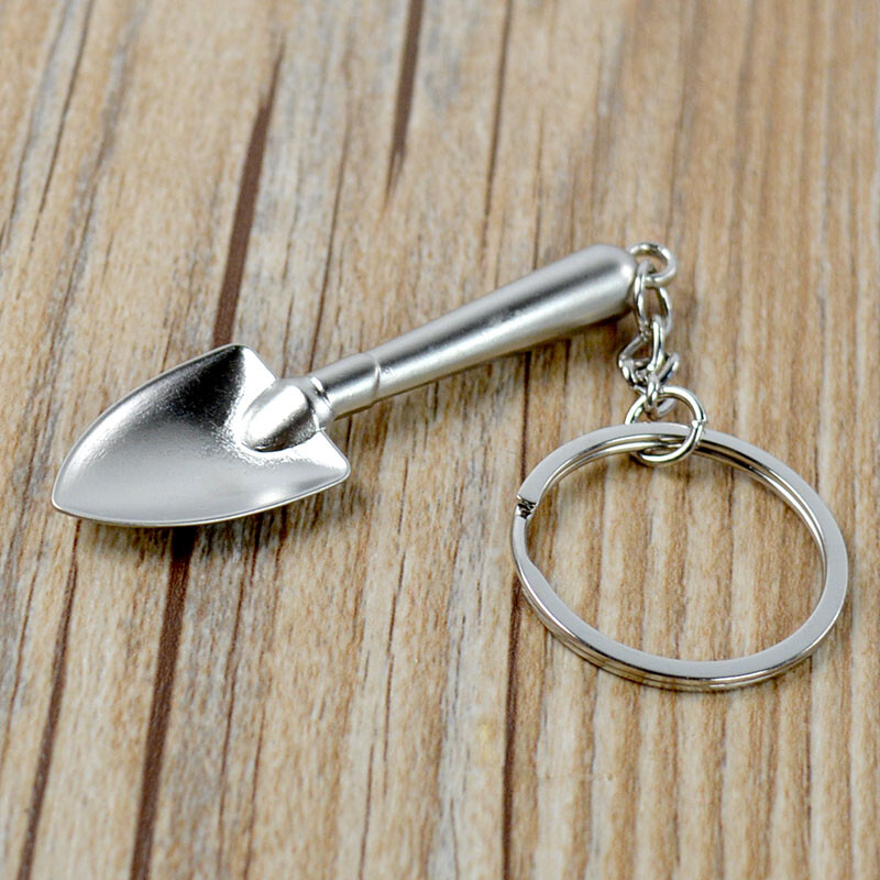 Silver Creative Lovely Metal Shovel Stlye Pendant Tool Key Chain Ring ...