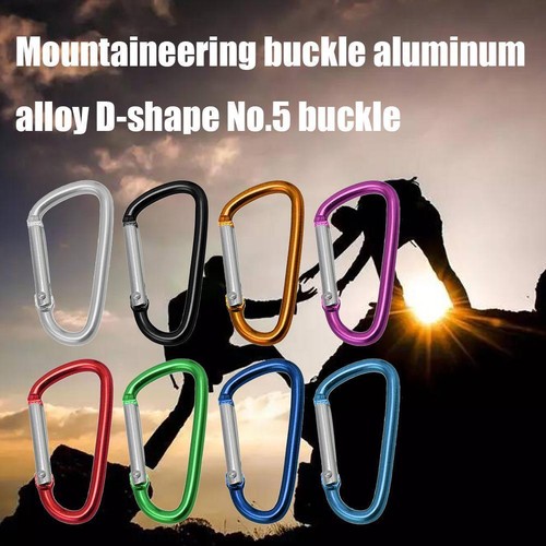 D Clip Carabiner Snap Spring Clasp Hook Keyring Camping Carabina 3 ...