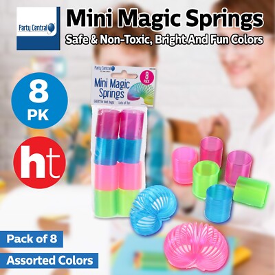 Party Central [8PK] Mini Magic Springs, Sturdy & Durable Plastic ...
