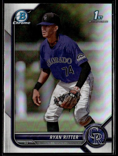 2022 Bowman Draft Baseball Chrome Refractor Ryan Ritter Rookie Colorado ...