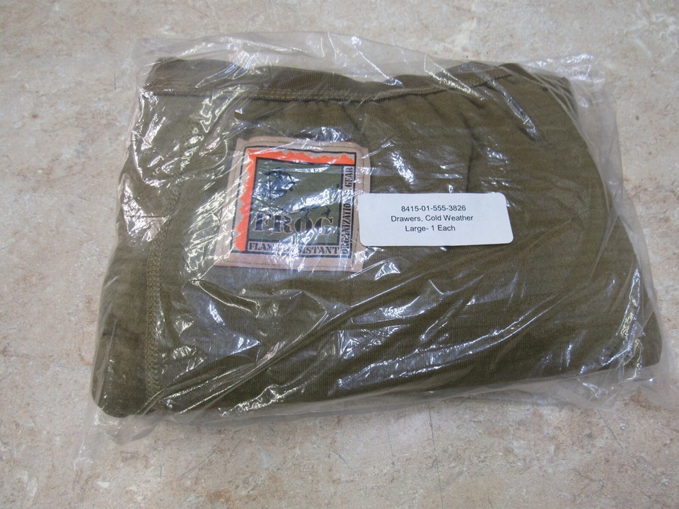 USMC Frog Cold Weather Drawers Pants Waffle Grid Polartec Large US ...