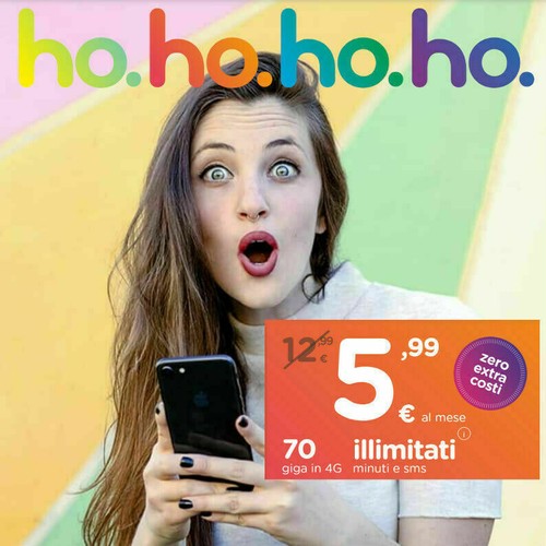 Ho Mobile Sim🏆🏆🏆 100 giga a €5,99 + ricarica €5 omaggio (5€) Codice ...