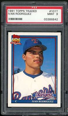 Ivan Rodriguez Rookie Card 1991 Topps Traded #101T PSA 9 | eBay