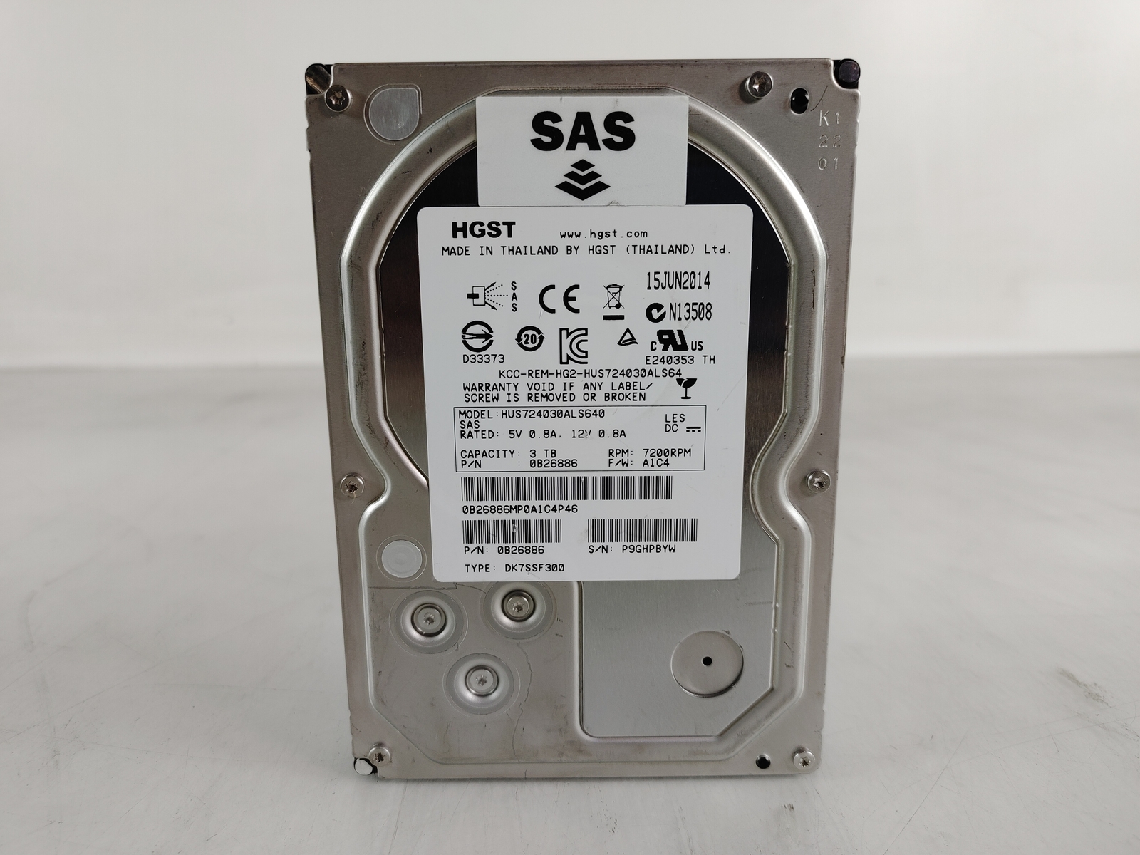 Lot of 5 HGST Ultrastar HUS724030ALS640 3 TB 3.5 in SAS 2 Enterprise ...