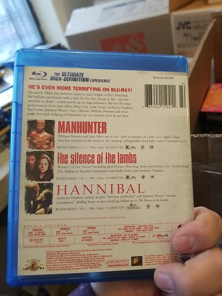 Hannibal Lecter Collection Blu-Ray Manhunter/Silence of the Lambs ...
