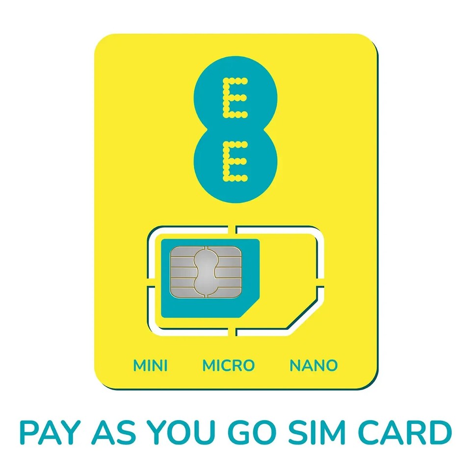 20p OFFICIAL UK EE Sim Card Pay As You Go PAYG STANDARD MICRO NANO ...