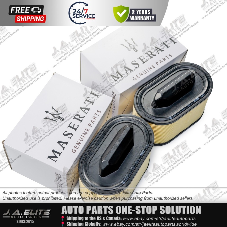 2pcs Genuine Maserati Engine Air Filter Ghibli Quattroporte Levante ...