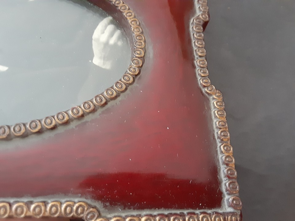 Ornate Photo Frame Oval Center 5" X 7" Under Glass Victorian Vibe Artsy ...