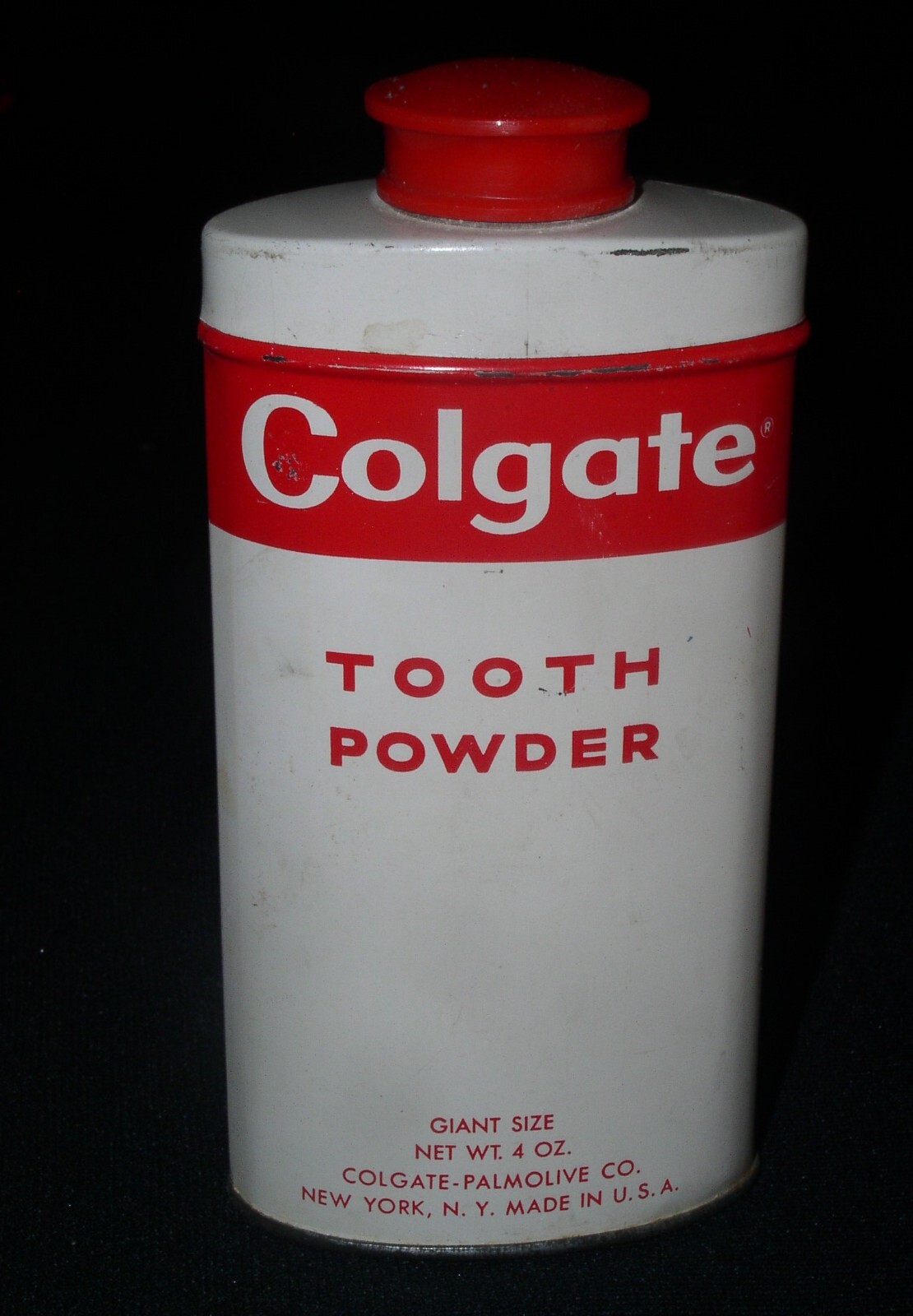 Colgate Tooth Powder Giant Size Tin~ 4 oz Tin 2/3 full~ 5" Tall | eBay