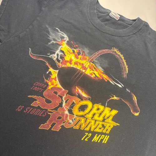 Vintage Storm Runner T Shirt Gildan Roller Coaster Ride Theme Park Tee ...