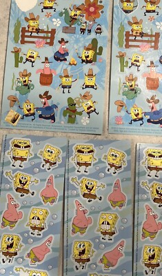 76 Spongebob Squarepants Stickers 8.5 Sheets Patrick Plankton Gary ...