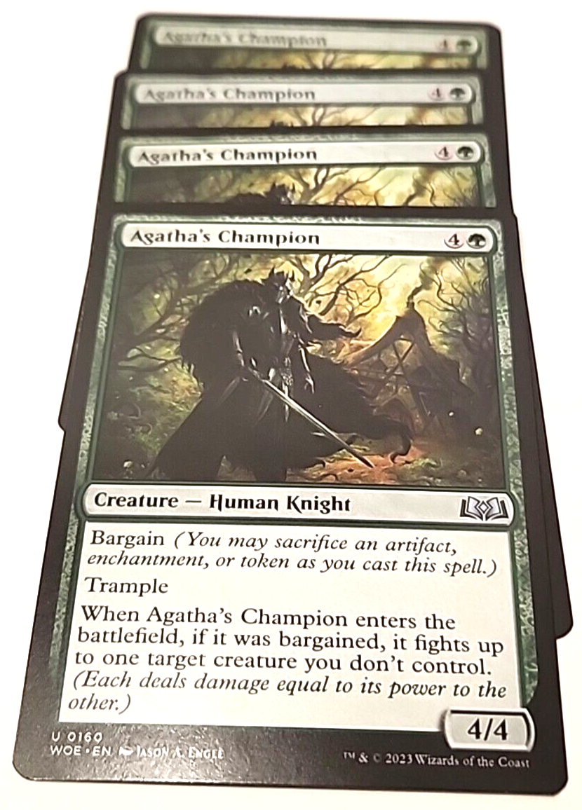 AGATHA'S CHAMPION X4 Wilds Of Eldraine WOE Magic MTG MINT CARD | eBay