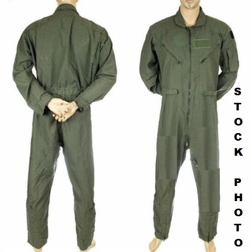 USMC USAF Coveralls Flyers Summer Aramid fire resistant OD GREEN USED ...