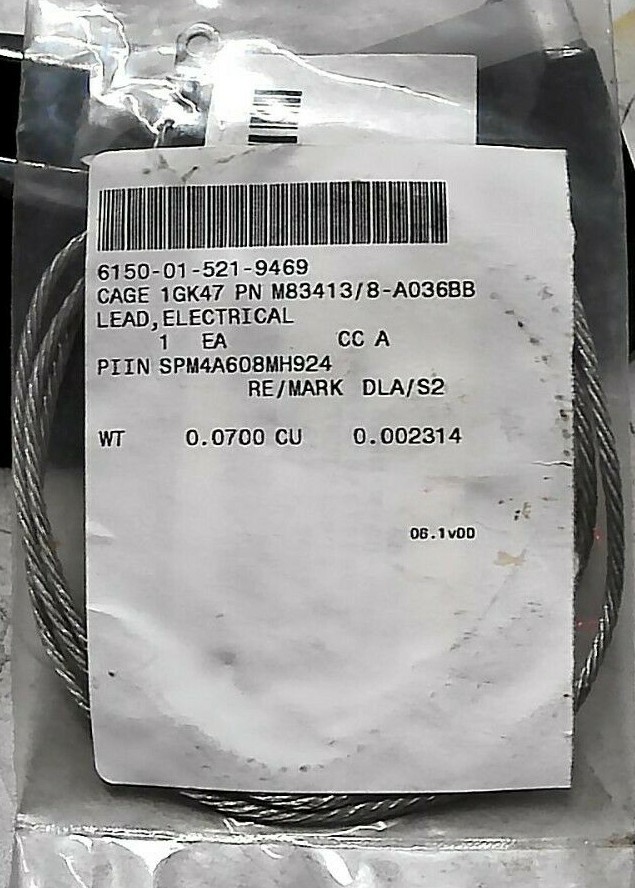 ELECTRIC LEAD M83413/8-A036BB 8" LEAD -FREE SHIPPING | eBay