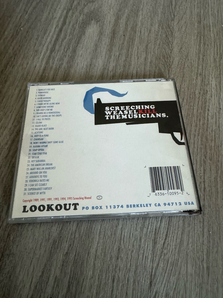 Kill the Musicians by Screeching Weasel (CD, Jan-1997, Lookout ...