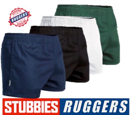 *GENUINE* STUBBIES RUGGERS ELASTIC WAIST DRILL MENS WORK SHORTS ...