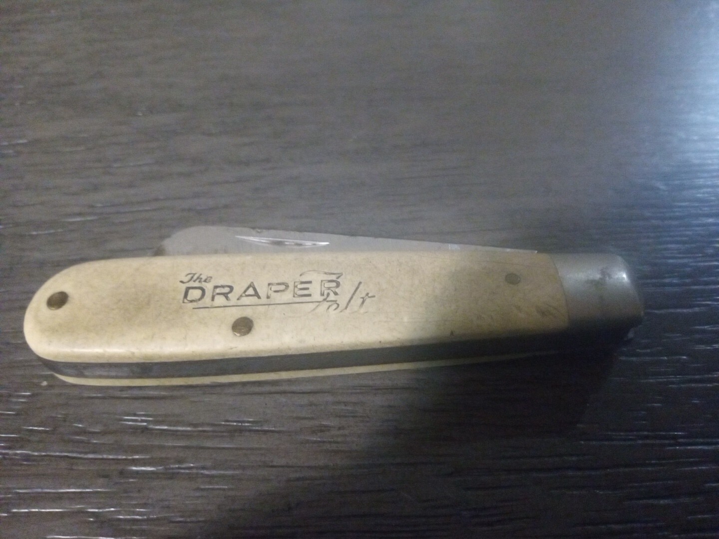 Vintage THE DRAPER FELT Schrade NY USA 175 Single Blade Advertising ...