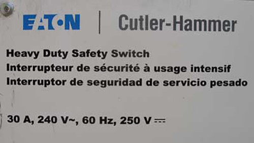 Eaton Cutler Hammer DH221NGK Heavy Duty Fusible Safety Switch 30A ...